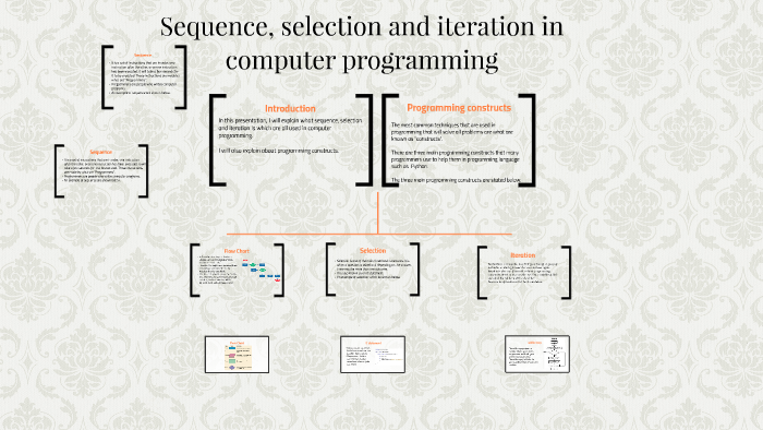 Sequence, selection and iteration as used in computing by Ann-Marie ...