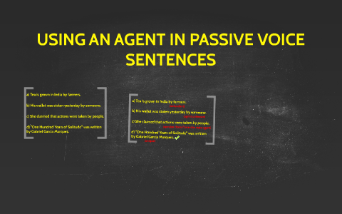GRAMMAR: USING AN AGENT IN PASSIVE VOICE SENTENCES (A01) by Emperatriz ...