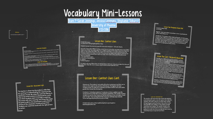 Vocabulary Mini-Lessons by Stephanie Tolhurst on Prezi
