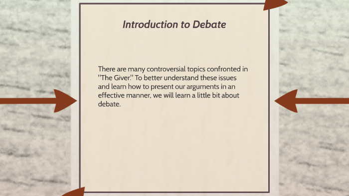 Introduction To Debate By Melisa Carroll