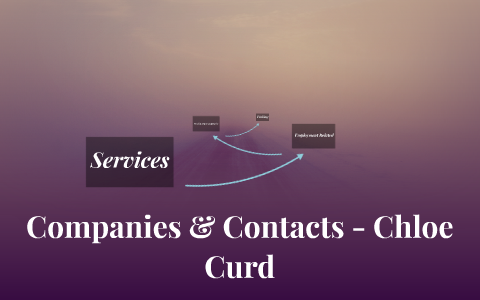 Companies & Contacts - Chloe Curd by Chloe Curd on Prezi