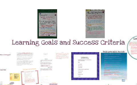 Learning Goals and Success Criteria by Mr. B on Prezi