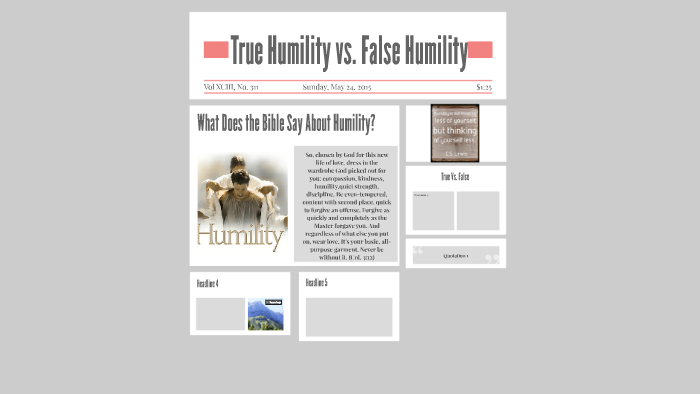 True Humility vs. False Humility by Kristen Smith