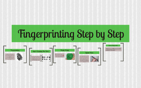 Fingerprinting Step by Step by Ryan Delahoussaye on Prezi