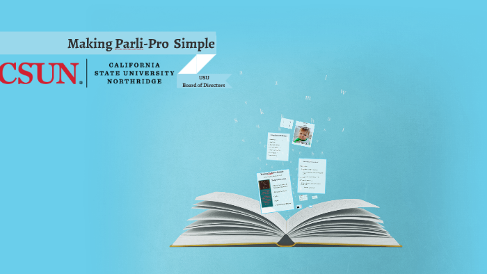 Driving the Language of Parliamentary Procedure - CSUN USU BOD by ...