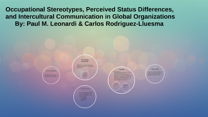 Occupational Stereotypes, Perceived Status Differences, and by Helena ...