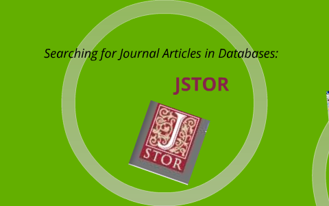 JSTOR: Searching for journal articles in JSCC Library databases by ...