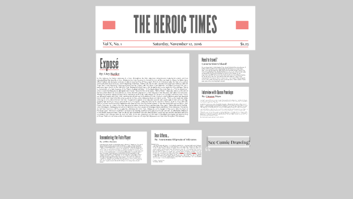 Newspaper The Odyssey by Livy Baxley on Prezi