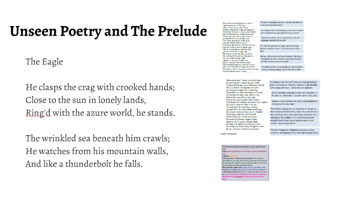 Unseen Poetry and The Prelude by Laura Mathews on Prezi