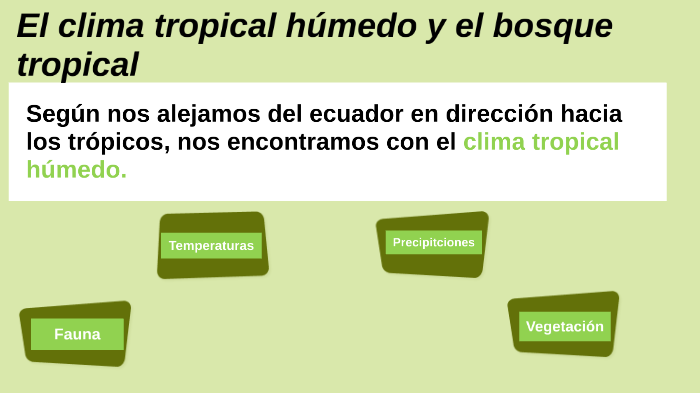 Clima Tropical Húmedo y El Bosque Tropical by Elena Alcantara Moreno on ...