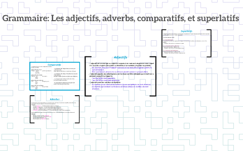 Grammaire: Les adjectifs, adverbs, comparatifs, et superlati by Polina ...