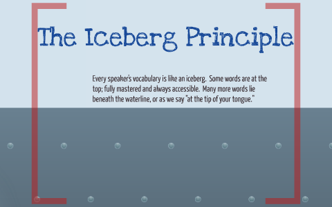 The Iceberg Principle by on Prezi
