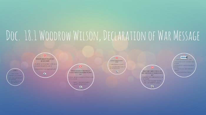 Doc. 18.1 Woodrow Wilson, Declaration of War Message by Taty Rivera on ...
