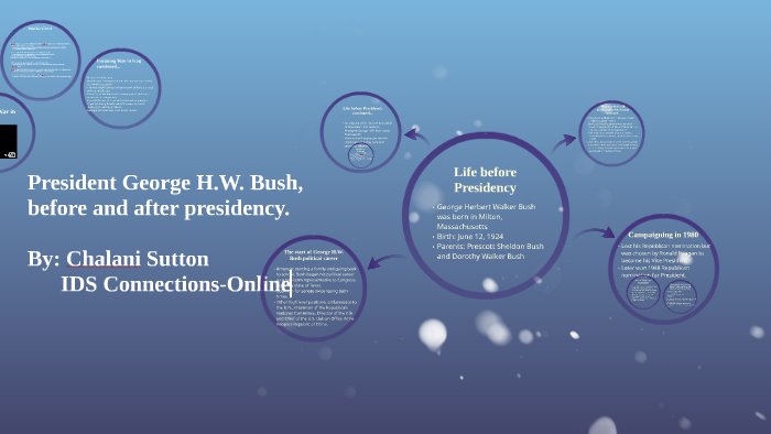 President George H.W. Bush, before and after presidency. by Chalani Sutton