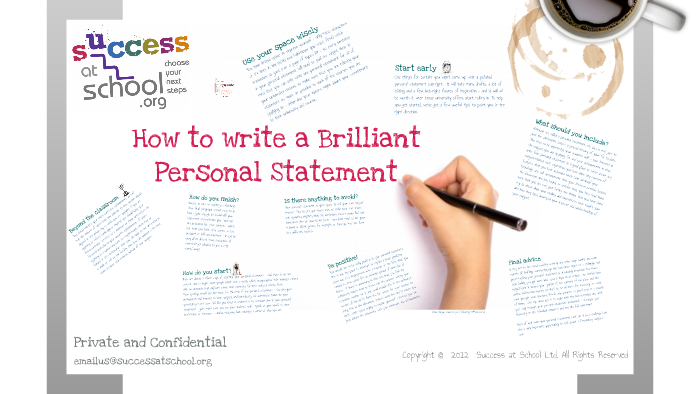 How to write a brilliant personal statement by success at school on Prezi