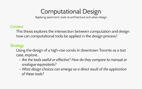A Visual Guide to the Computational Design Process by Will Lo on Prezi
