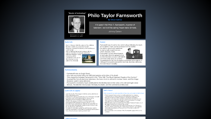 Philo Taylor Farnsworth by Bryan Salinas on Prezi