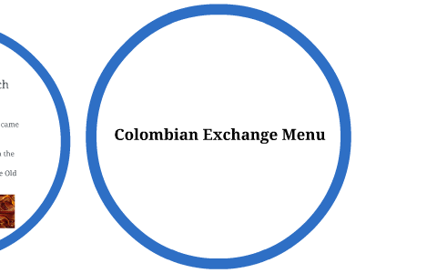 Columbian Exchange Menu by elijah boesch on Prezi