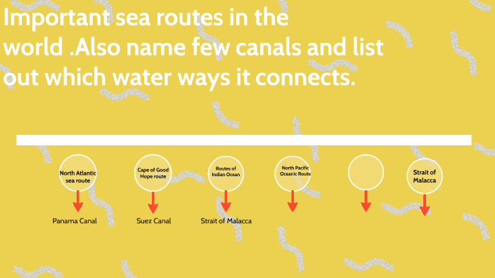 important sea routes in the world .Also name few canals and list out ...