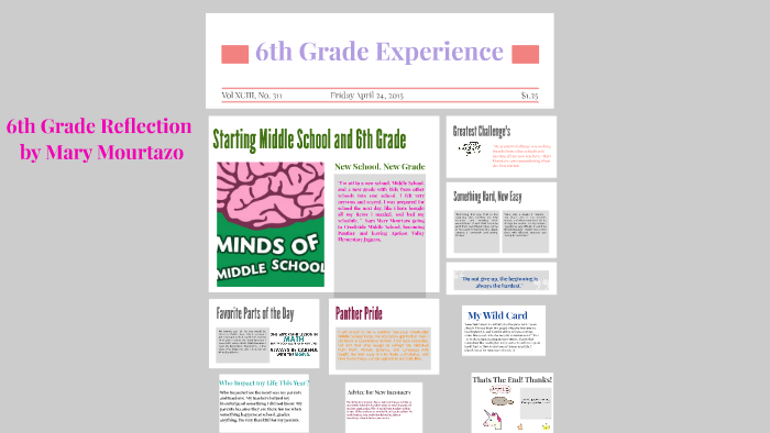 6th Grade Reflection by Mary M. on Prezi