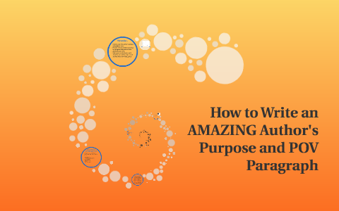 How to Write an AMAZING Author's Purpose and POV Paragraph by Amanda ...