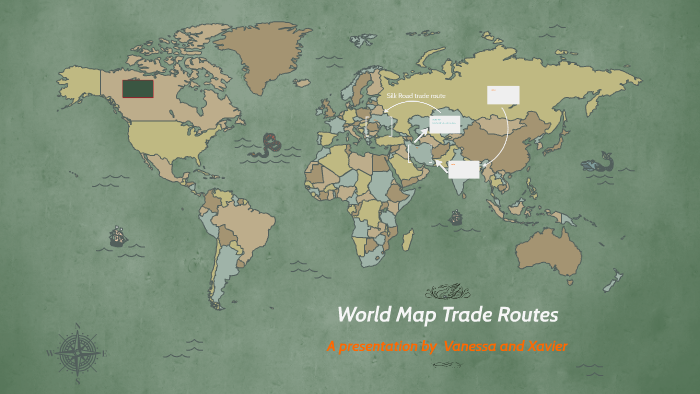 World Map Trade Routes by Vanessa Arenas on Prezi