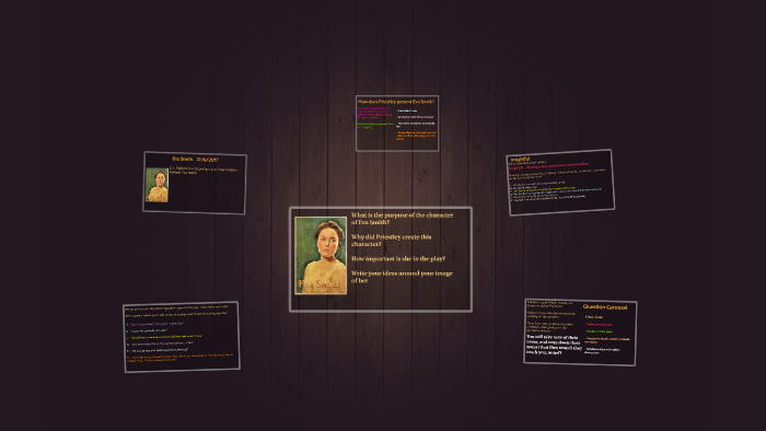 What is the purpose of the character of Eva Smith? by jack wright on Prezi