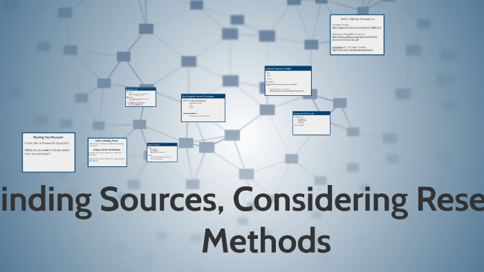 Finding Sources, Considering Research Methods by Susan Cook