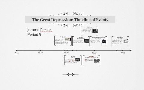 The Great Depression Timeline of Events by Jerome Perales on Prezi