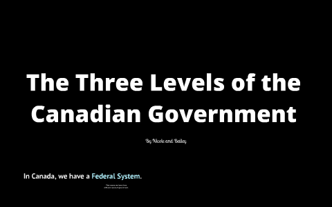 The Three Levels of Canadian Government by Nicki Roe