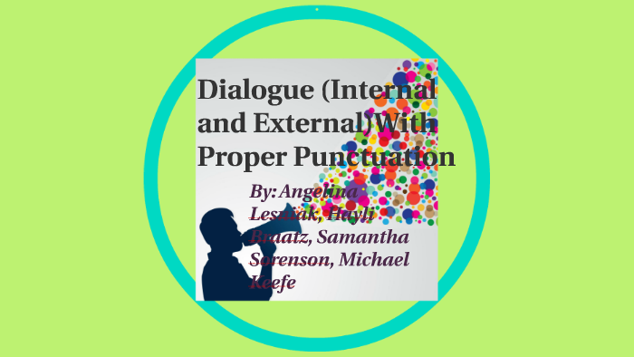 Dialogue (Internal and External) With proper punctuation by Angelina ...