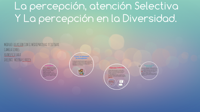 LA PERCEPCION, ATENCION SELECTIVA Y LA PERCEPCION EN LA DIVE by camila ...