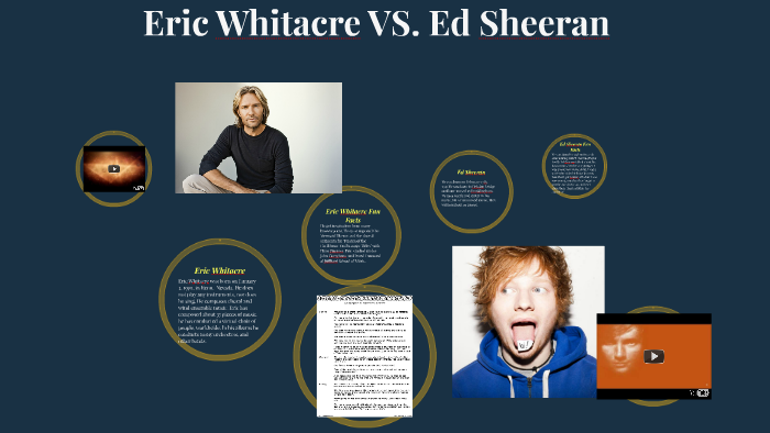 Eric Whitacre VS. Ed Sheeran by Jordan/Chloe Mathias on Prezi