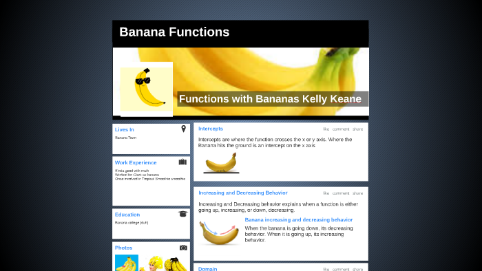 Banana Functions by Kelly Keane on Prezi