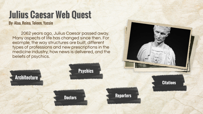 ELA Julius caesar webquest by Toleen Malak on Prezi
