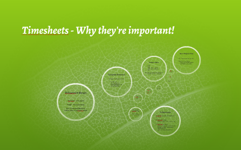 Timesheets - Why they're important! by Joe Mattinson on Prezi