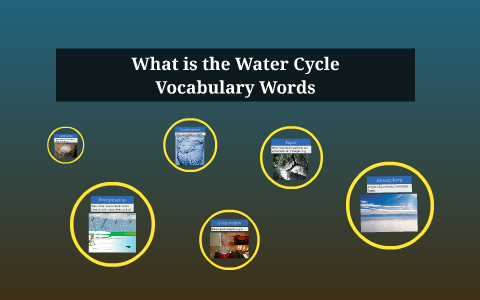 The Water Cycle Vocabulary Words by Sandy Strawhorn