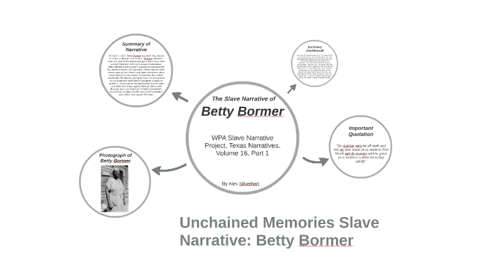 Unchained Memories Slave Narrative: Betty Bormer by Alex Silverhart on ...