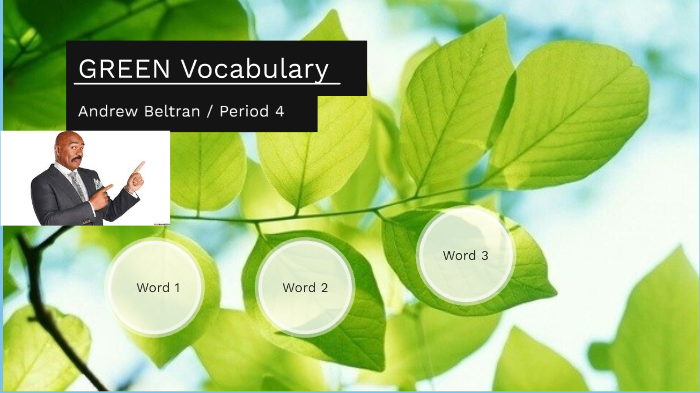 GREEN Vocabulary by Drew Beltran on Prezi