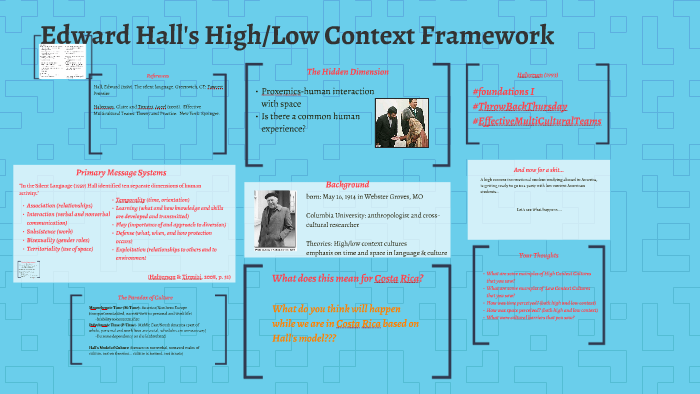 Edward Hall's High/Low Context Framework by Rebecca Jacobson on Prezi Edward Hall's High/Low Context Framework by Rebecca Jacobson on Prezi