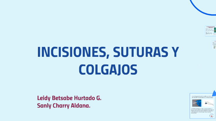 INCISIONES, SUTURAS Y COLGAJOS by leidy hurtado on Prezi