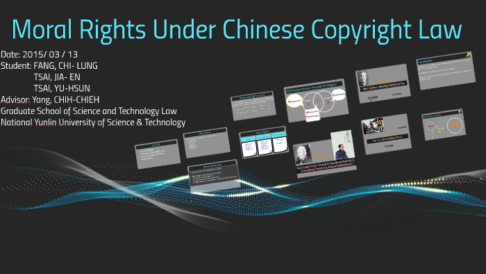Moral Rights Under Chinese Copyright Law by YuHsun Tsai