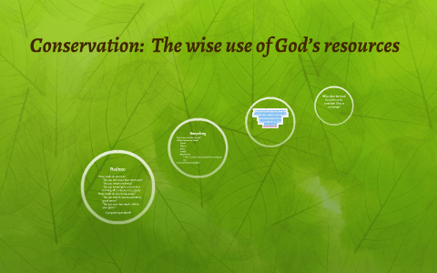 Conservation: The wise use of God’s resources by Lyn Gladden on Prezi