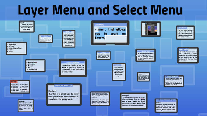 Layer Menu and Select Menu by rizzaleen gonzales on Prezi