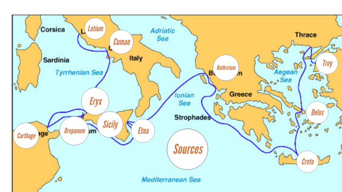 Map of Aeneas by Mackenzie Miller on Prezi
