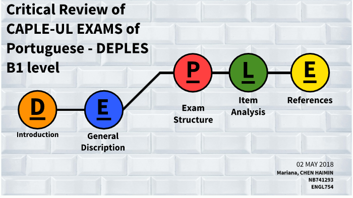 Critical Review of CAPLE-UL EXAMS of Portuguese – DEPLE B1 level by ...