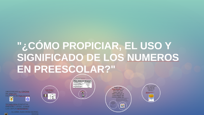 "¿CÓMO PROPICIAR, EL USO Y SIGNIFICADO DE LOS NUMEROS EN PRE by ALMA ...