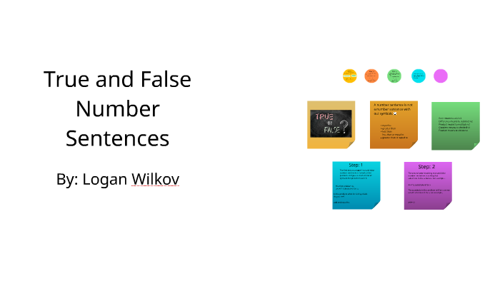 true and false number sentences by Logan Wilkov on Prezi