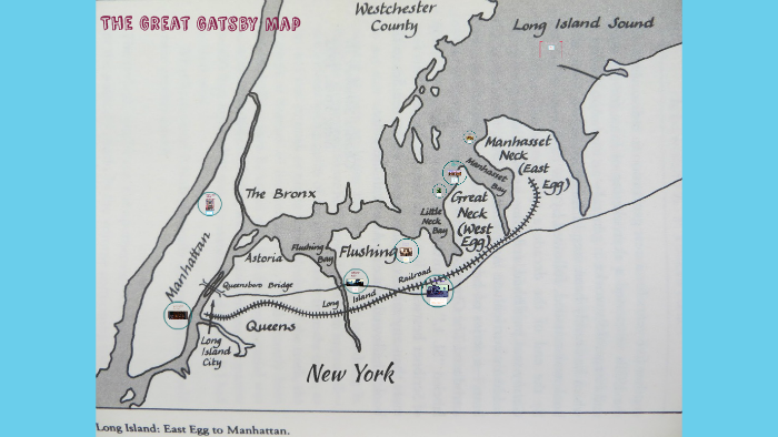 The Great Gatsby Map by Julia Mars