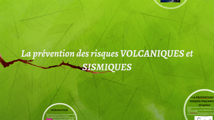 La prévention des risques VOLCANIQUES et SISMIQUES by Matthieu Vicard